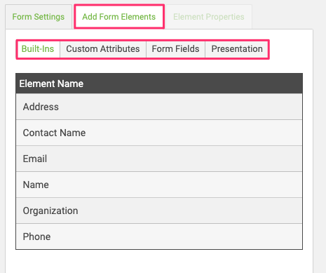 Creating and configuring forms – MC Professional
