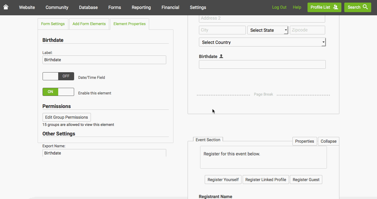 Creating and configuring forms – MC Professional