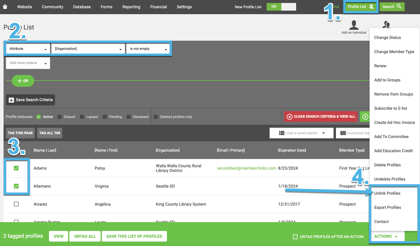 Moving profiles to the prospect member type – MC Professional
