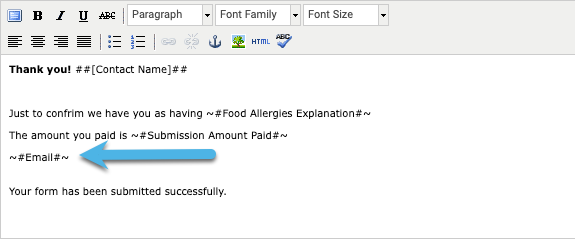 Form confirmation and itinerary emails – MC Professional