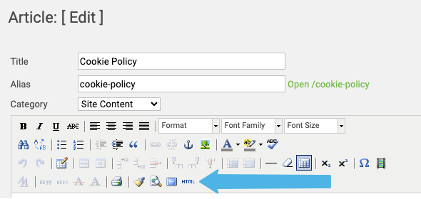 Creating a cookie policy – MC Professional